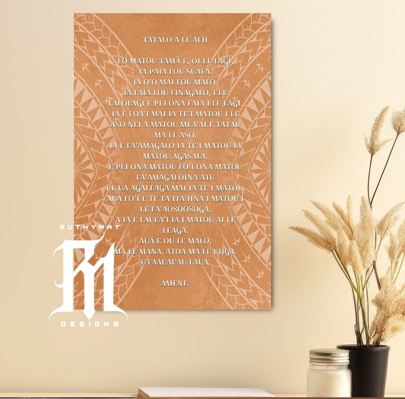 The Lords Prayer - Samoan - Etsy Australia
