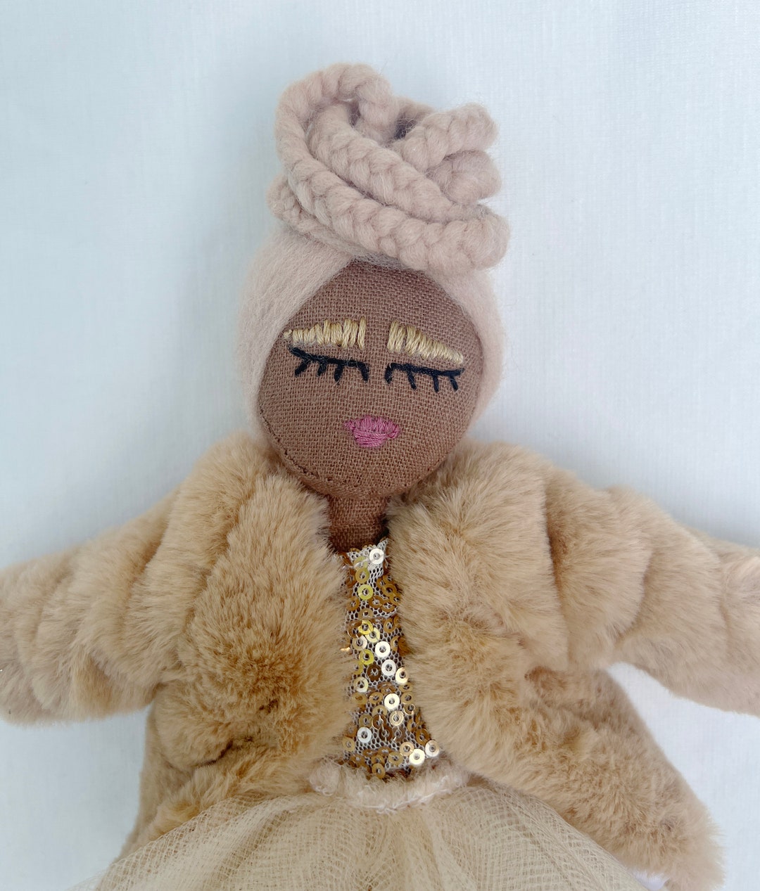 Modern Handmade Heirloom Doll - Box Braids Black Brown Skinned Fashion ...