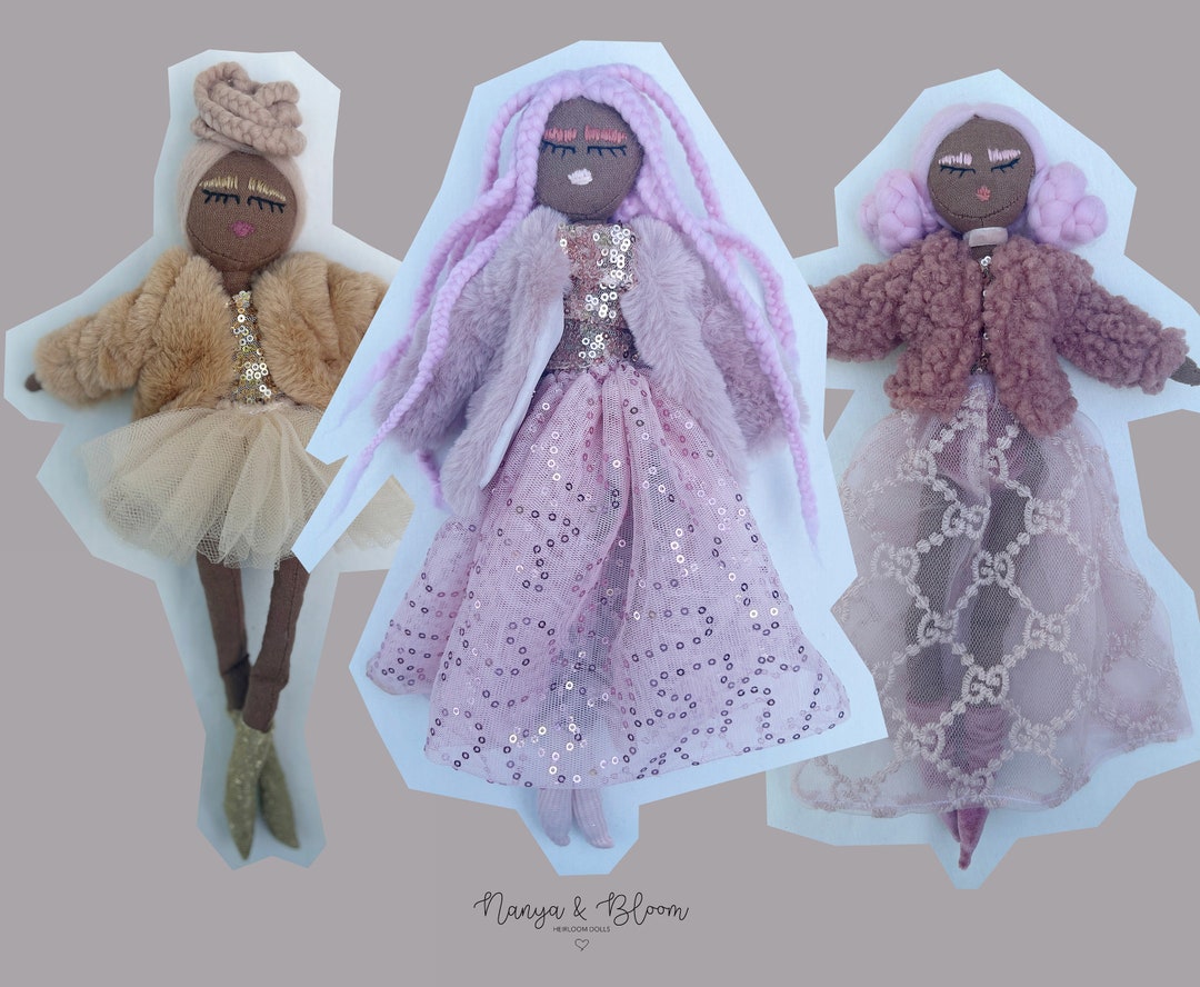 Modern Handmade Heirloom Doll Box Braids Black Brown Skinned - Etsy