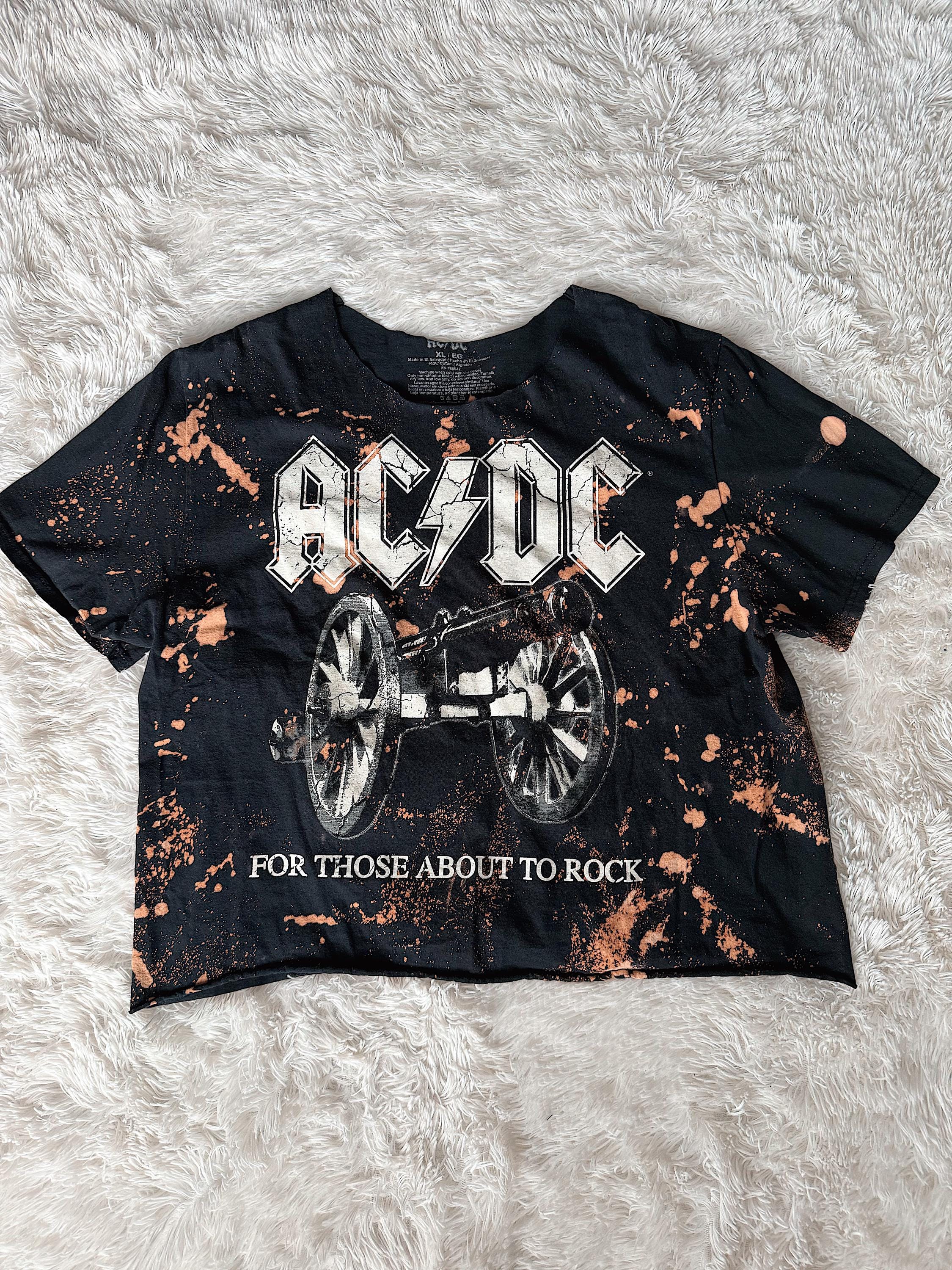 Band Tee Cropped and Bleached - Etsy