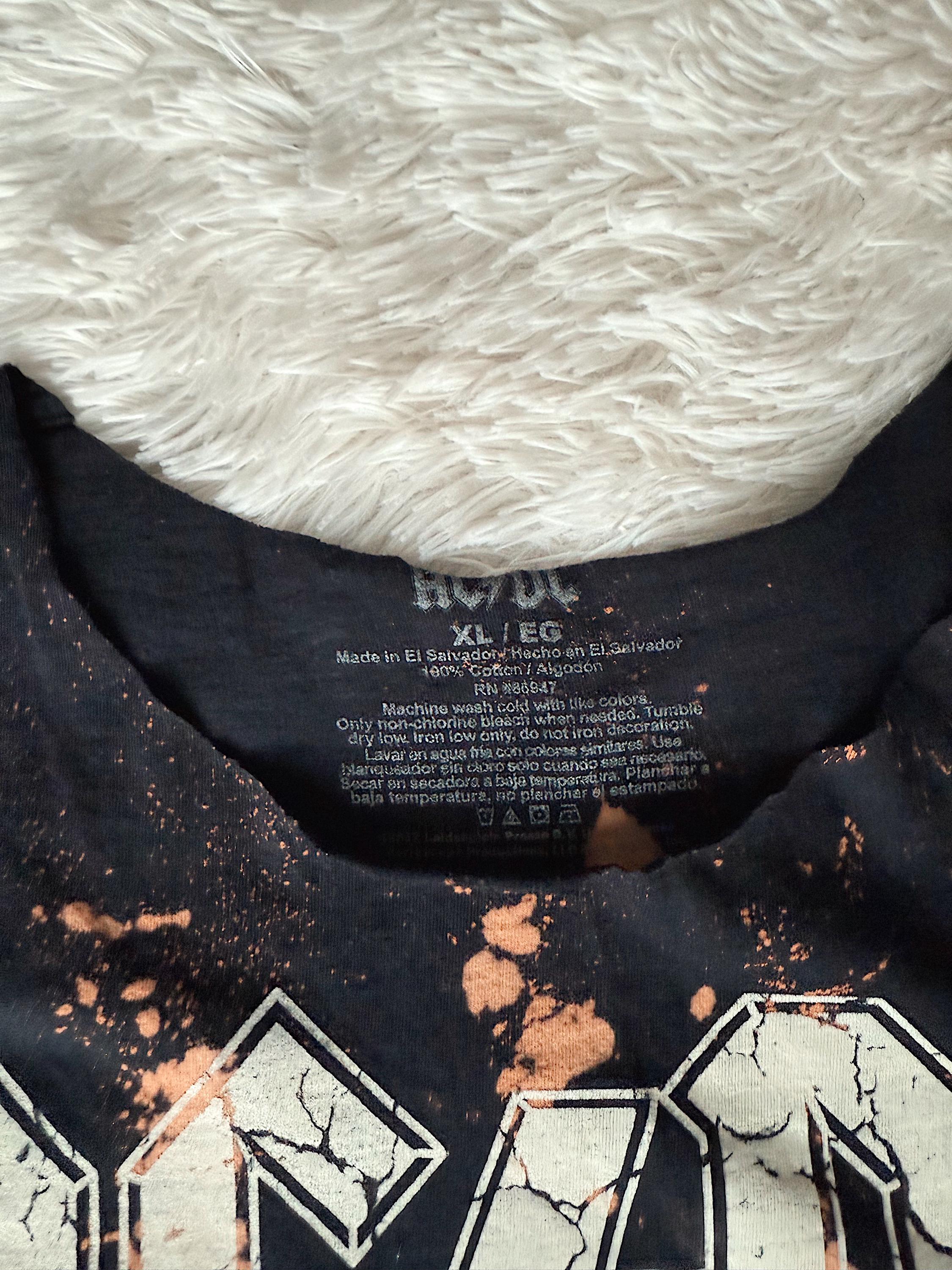 Band Tee Cropped and Bleached - Etsy
