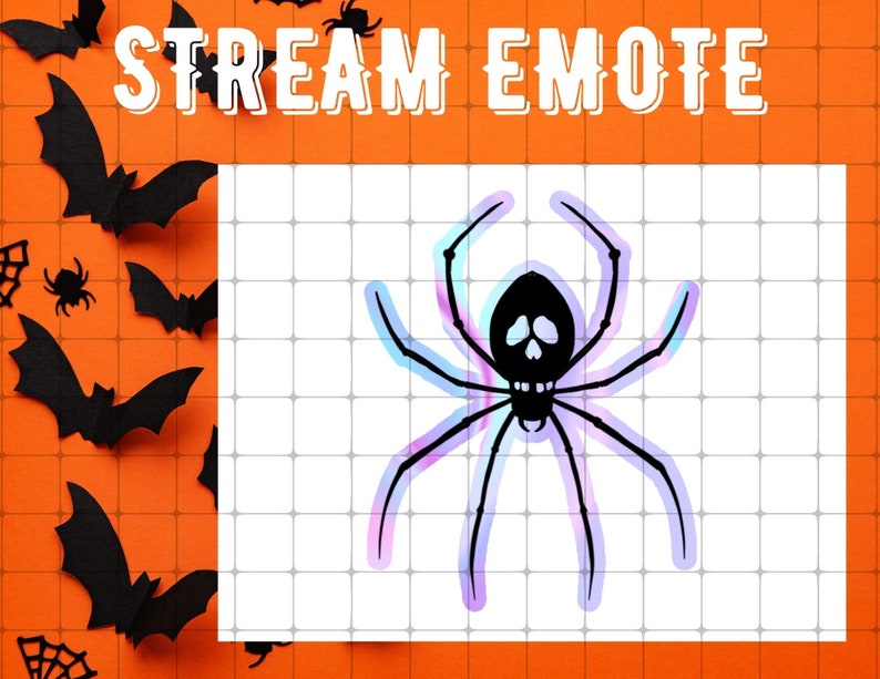 Cute Spider Emote for Twitch/trovo Streamers Instant Download - Etsy