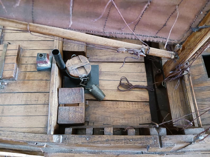 Large Model of a Dutch Botter Boat 33" Tall 28" Long Handmade MCM - Etsy