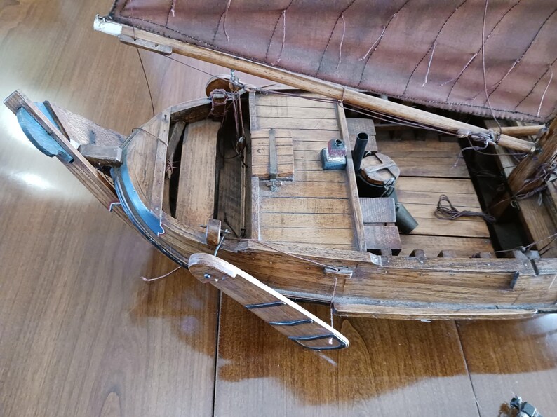 Large Model of a Dutch Botter Boat 33" Tall 28" Long Handmade MCM - Etsy