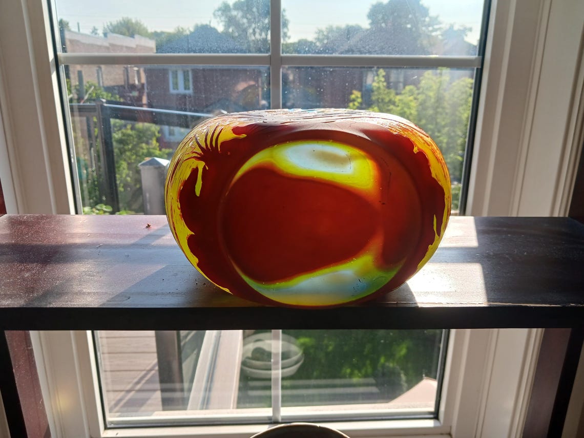 Reproduction Galle Vase W Dragonfly and Flower Design - Etsy