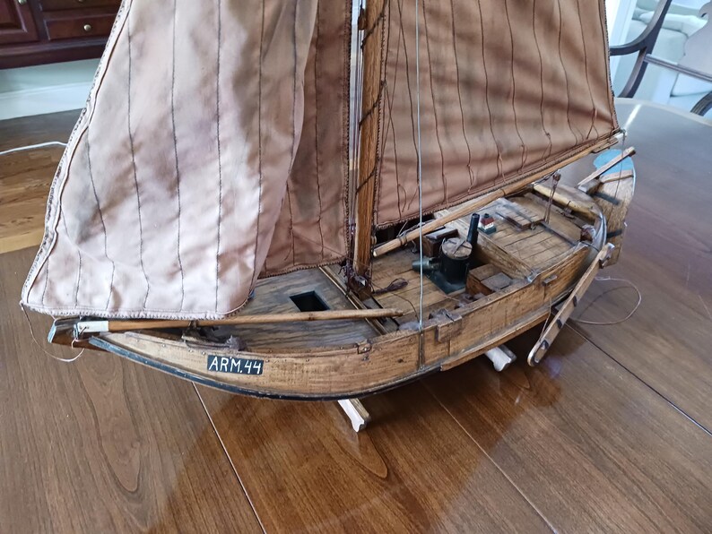 Large Model of a Dutch Botter Boat 33" Tall 28" Long Handmade MCM - Etsy