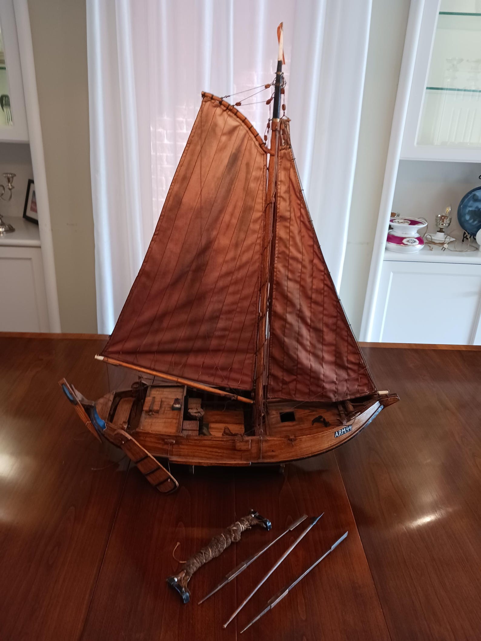 Large Model of a Dutch Botter Boat 33" Tall 28" Long Handmade MCM - Etsy