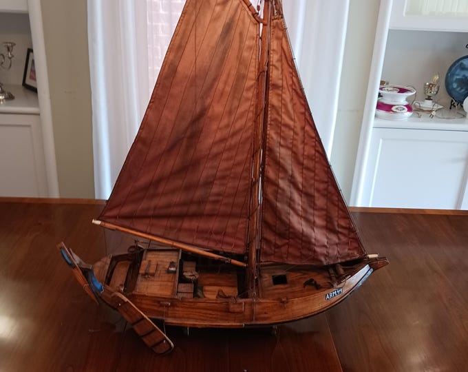 Large Model of a Dutch Botter Boat 33" Tall 28" Long Handmade MCM - Etsy