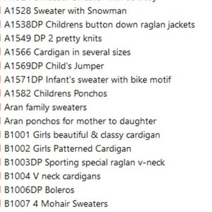 110 Knitting Patterns for Kids All Listed in Pics/ Individual Pdfs on ...