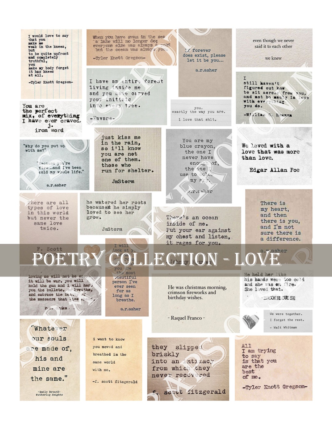Poetry Collection Love, Junk Journaling Tags, Romantic Quotes ...