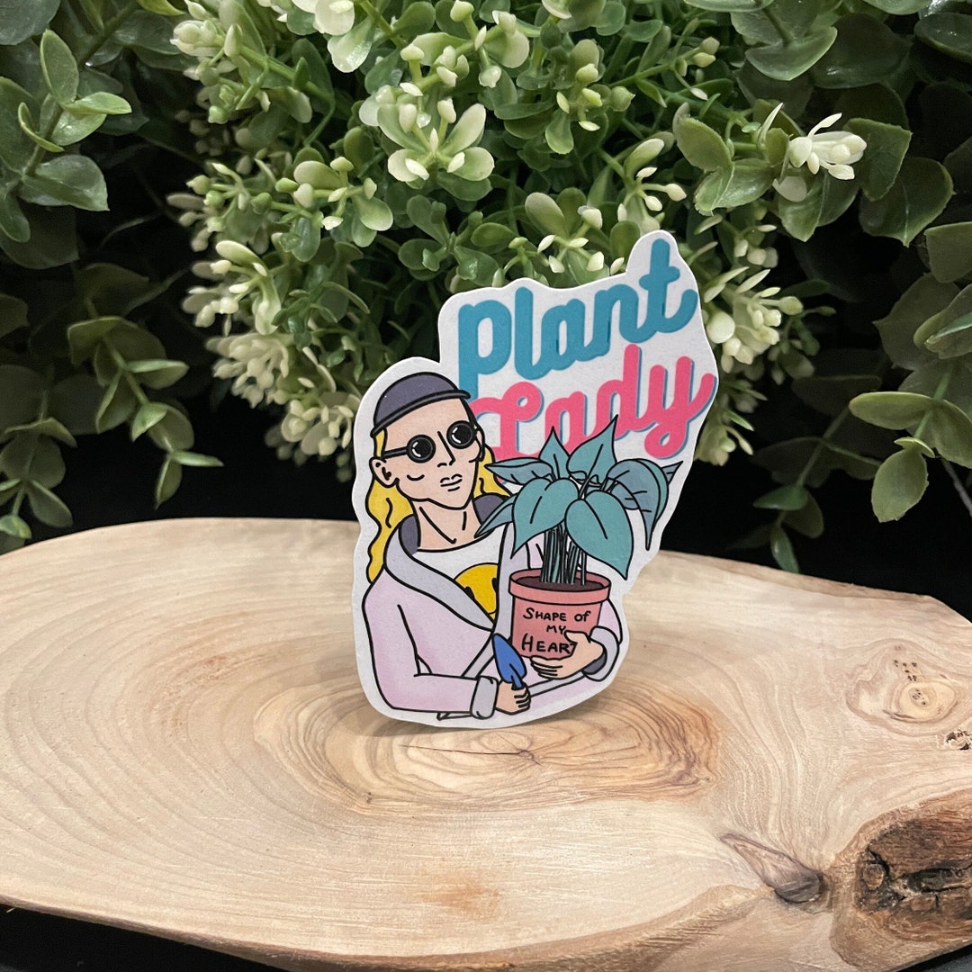 Plant Lady Sticker Glossy Laptop Decal - Etsy