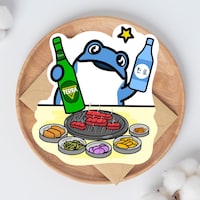 Grape Soju Vinyl Sticker: Kawaii Cats, Korean Alcohol - Etsy