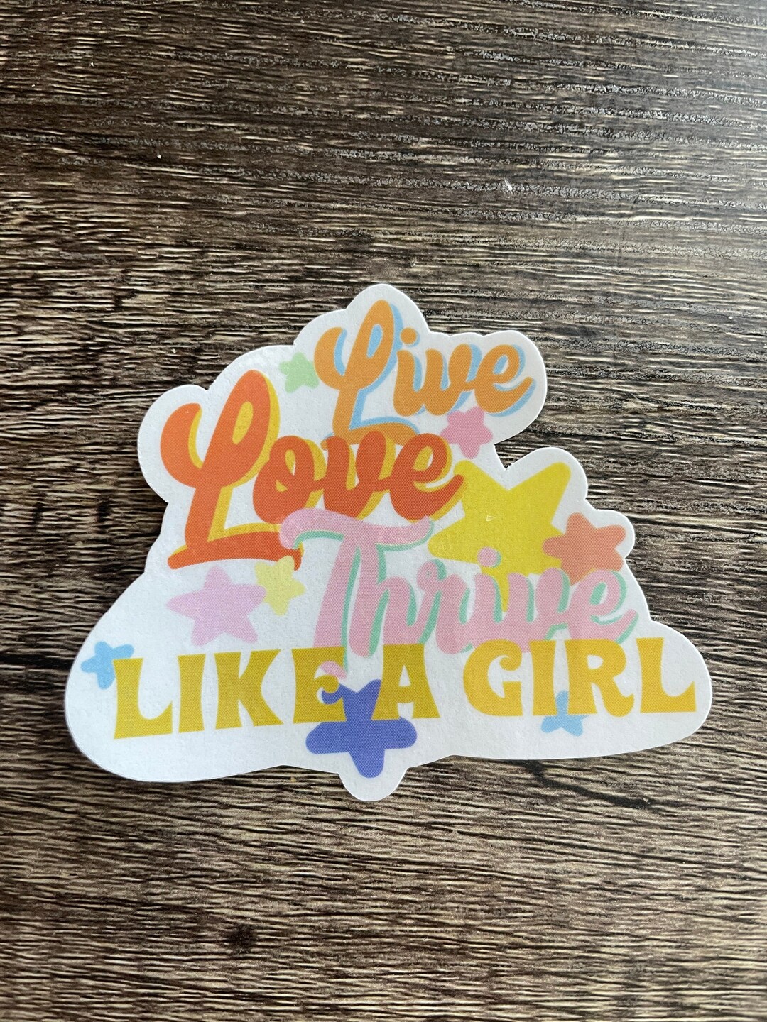 Live Laugh Thrive Like a Girl Sticker Laptop Tablet Decal - Etsy