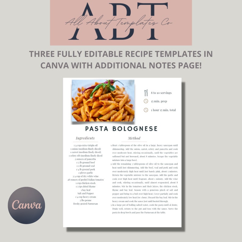 Recipe Card Template Printable Recipe Card Page Recipe Template ...