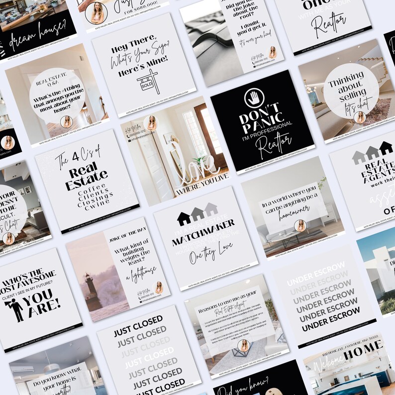 Realtor Instagram Post Template Real Estate Instagram Templates Realtor ...