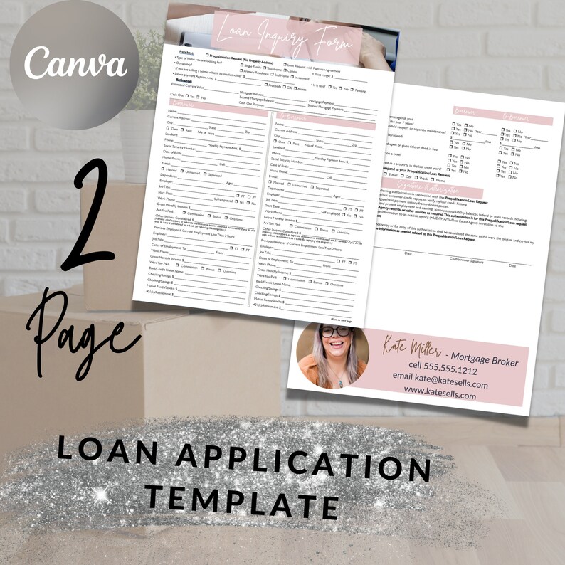 Mortgage Application Template Loan Documents Guide Loan - Etsy