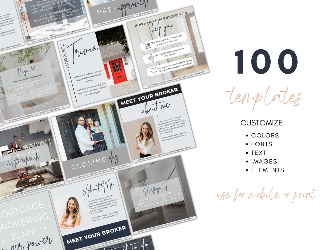 100 Mortgage Social Media Posts Loan Officer Marketing Mortgage ...