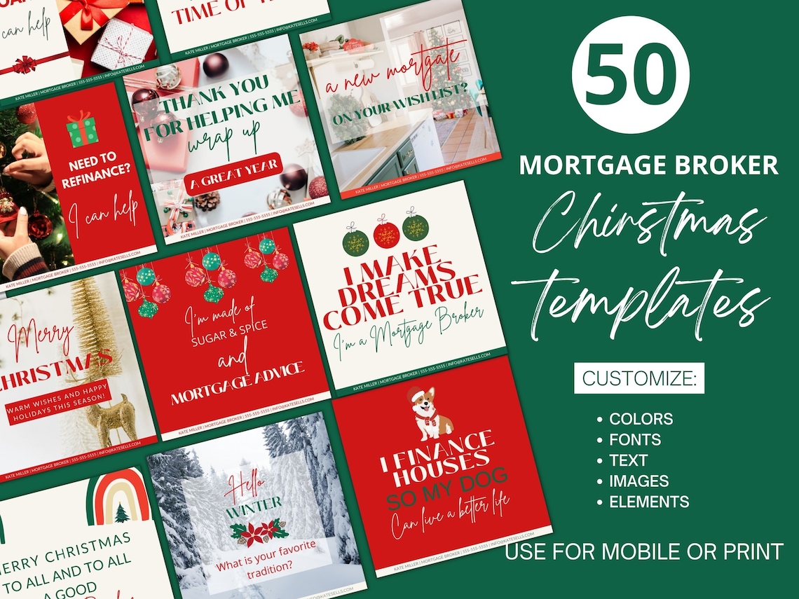 50 Christmas Mortgage Social Media Posts Loan Officer Marketing ...