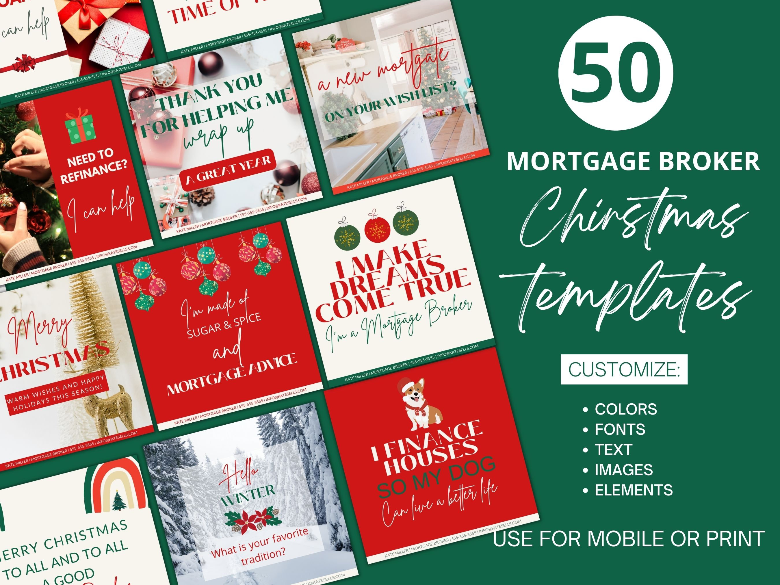 50 Christmas Mortgage Social Media Posts Loan Officer Marketing ...