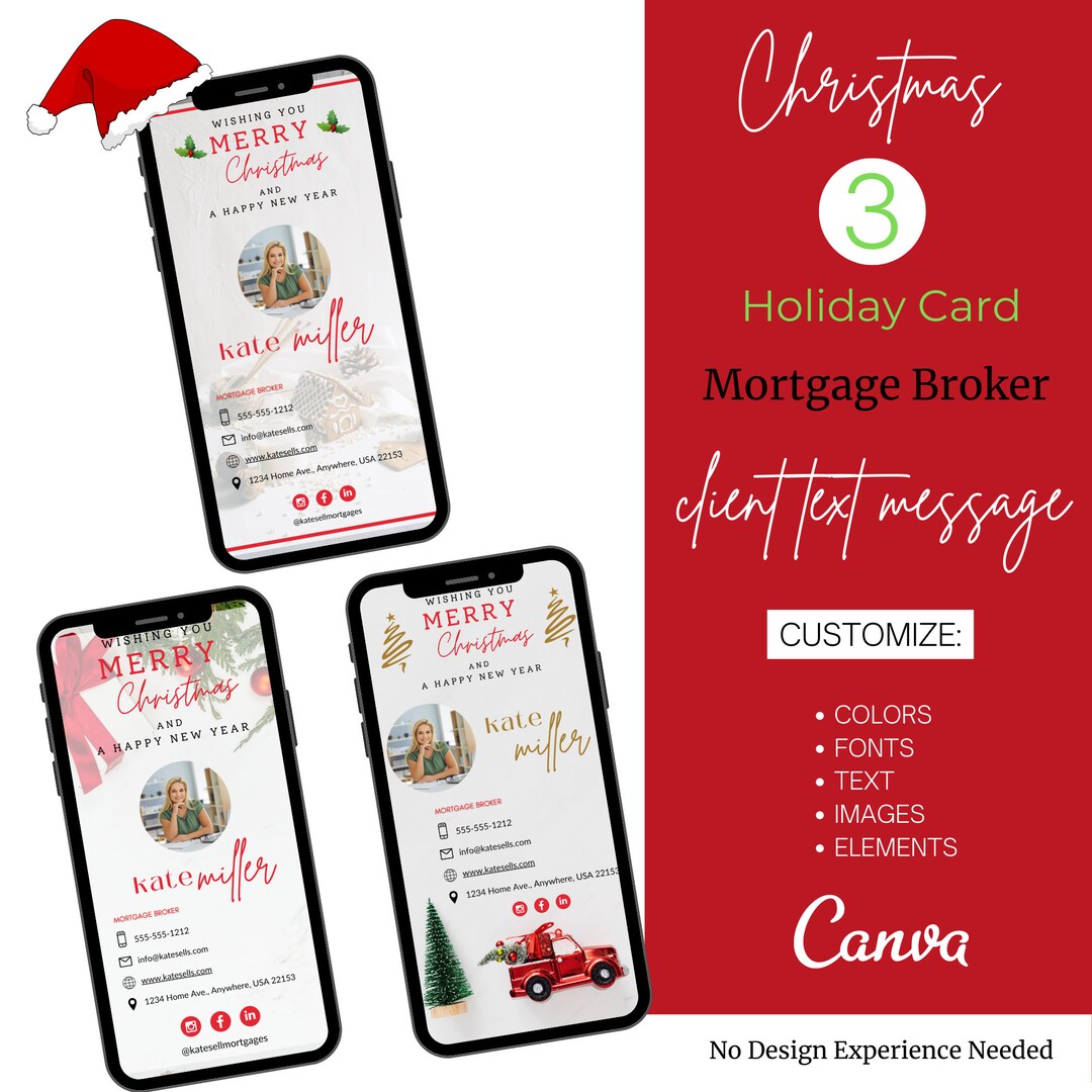 Christmas Textable Card Mortgage Loan Officer Marketing Loan Officer ...