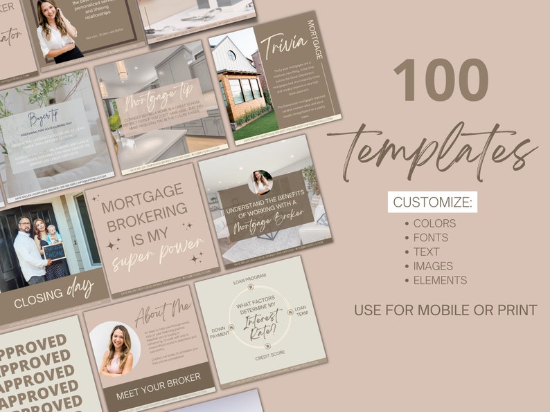 100 Mortgage Social Media Posts Loan Officer Marketing Mortgage ...