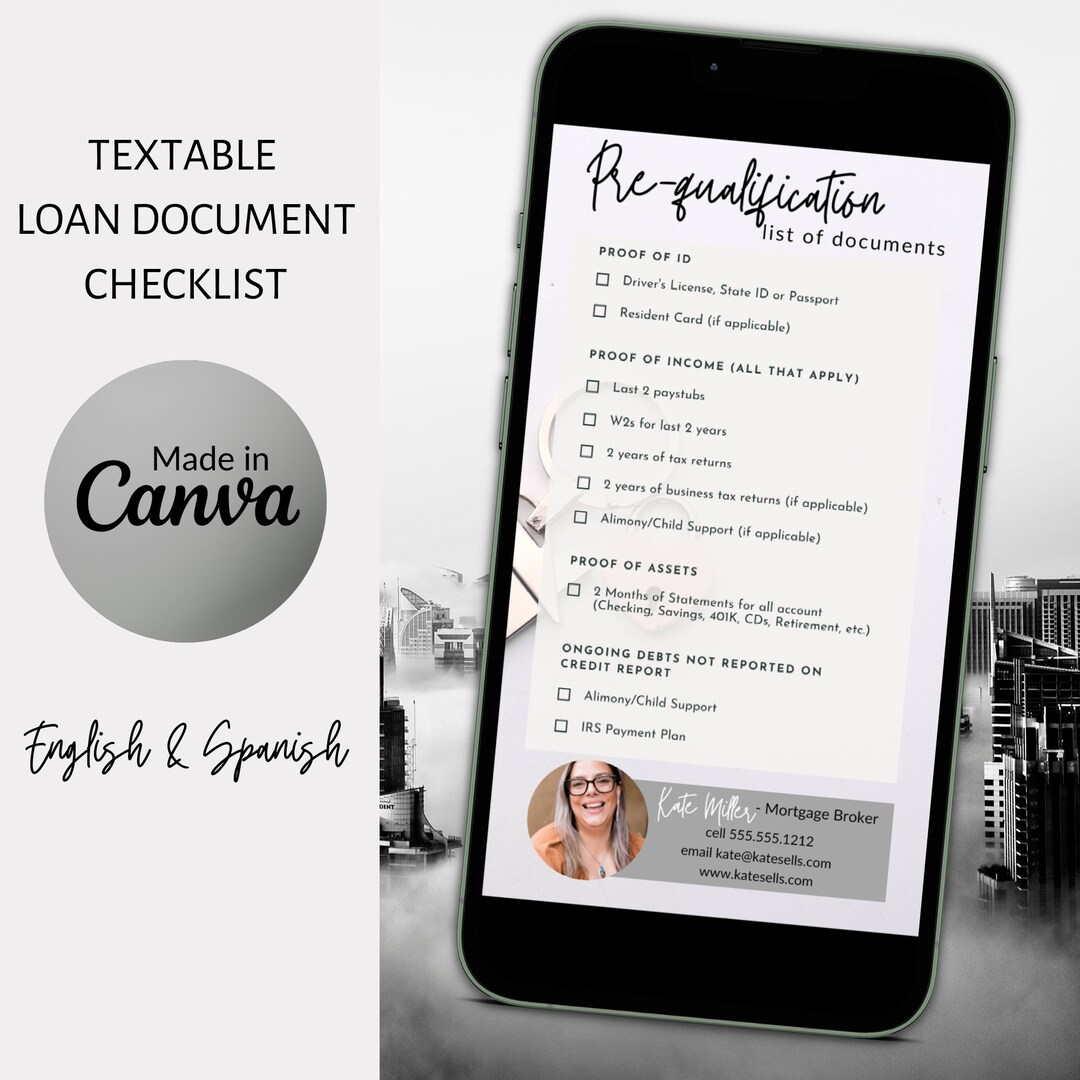 Textable Loan Documents Checklist Real Estate Marketing Loan Application Checklist Mortgage Loan ...