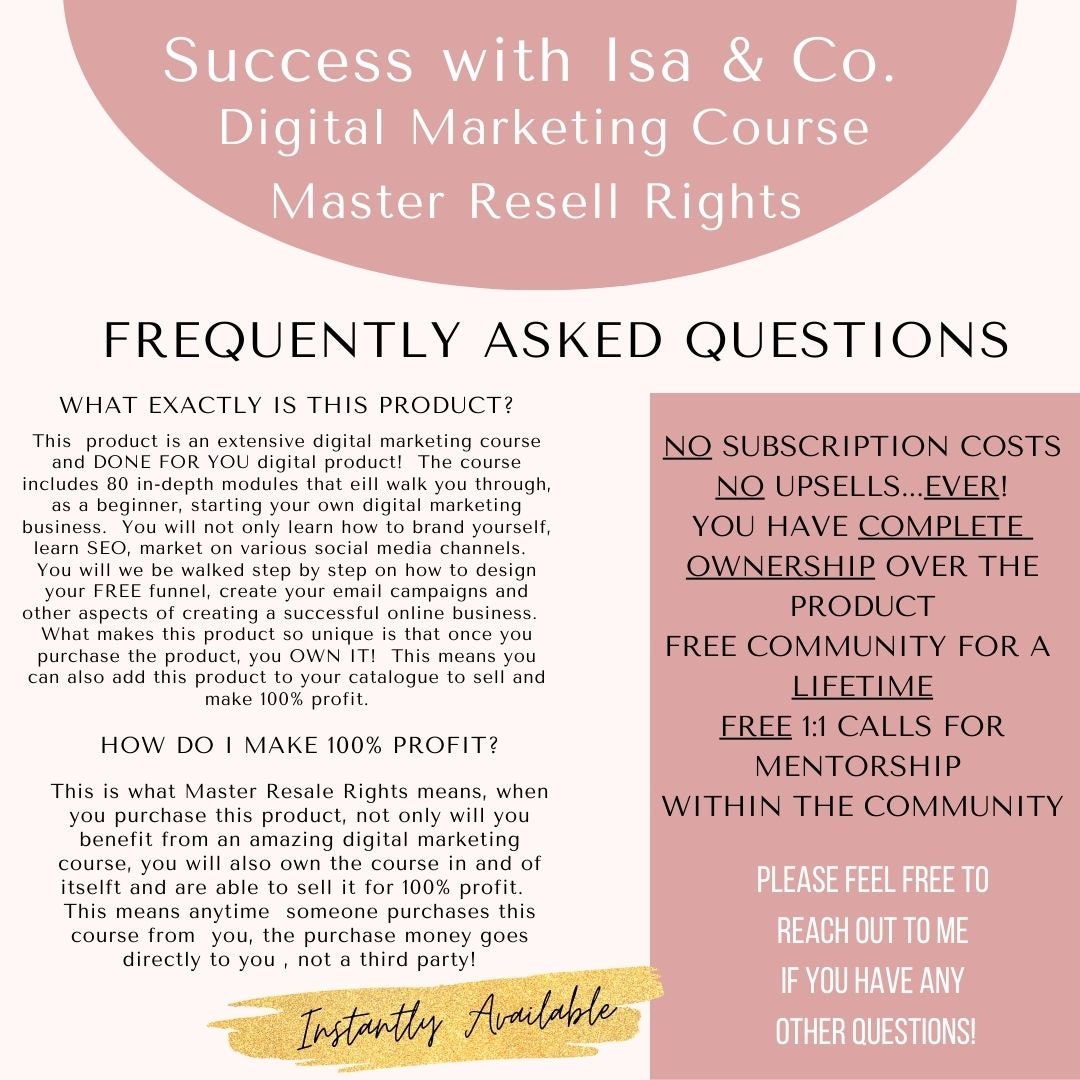 Master Resell Rights Course the Roadmap Done for You Digital Course ...