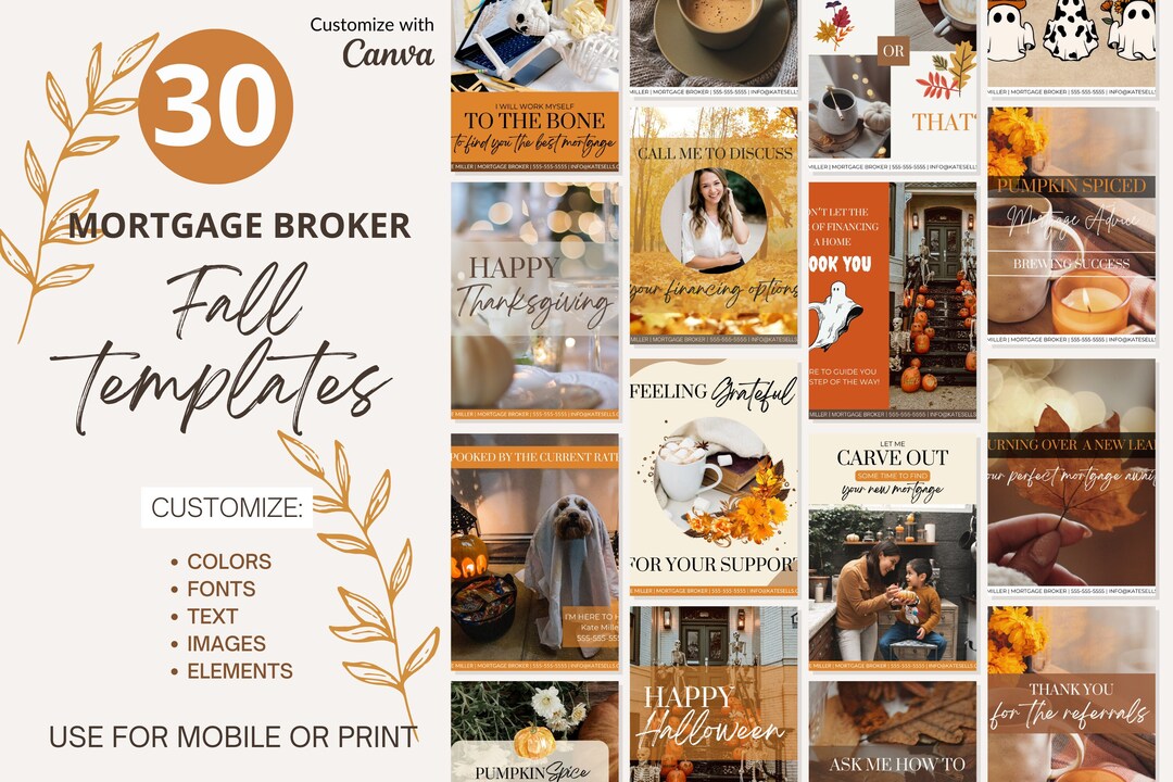 30 Fall Mortgage Social Media Posts Loan Officer Marketing Mortgage ...