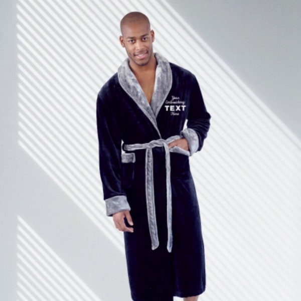 Mens Custom Plush Robe - Etsy