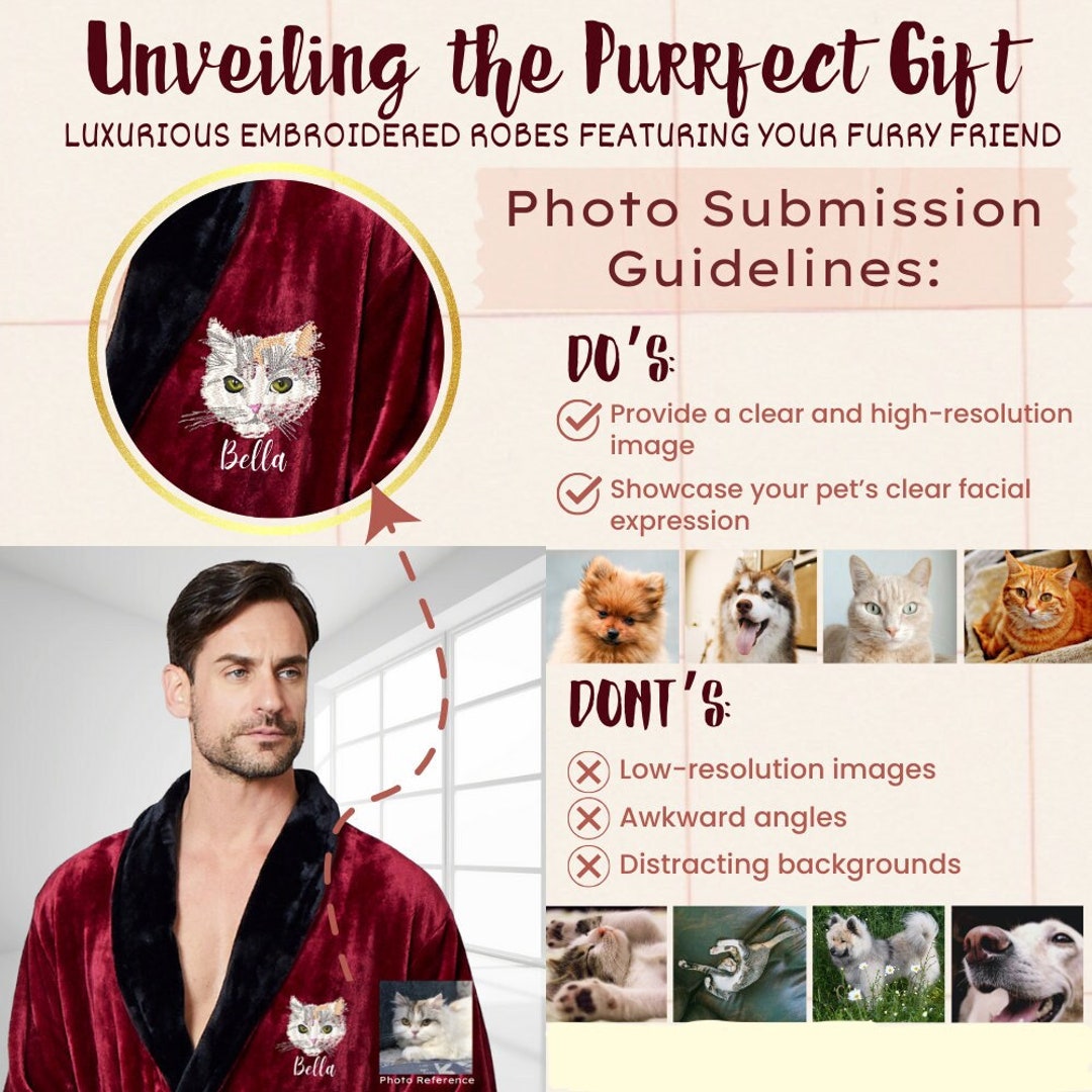 Embroidered Image Customization Fleece Bath Robes Luxury Personalized ...