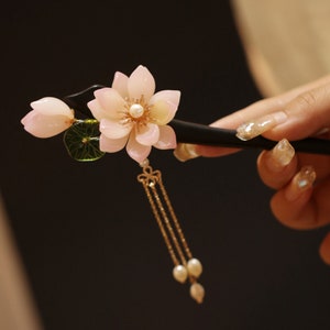 Lotus Hair Stick Flower Hairpin Chinese Hairpin Retro Hair - Etsy