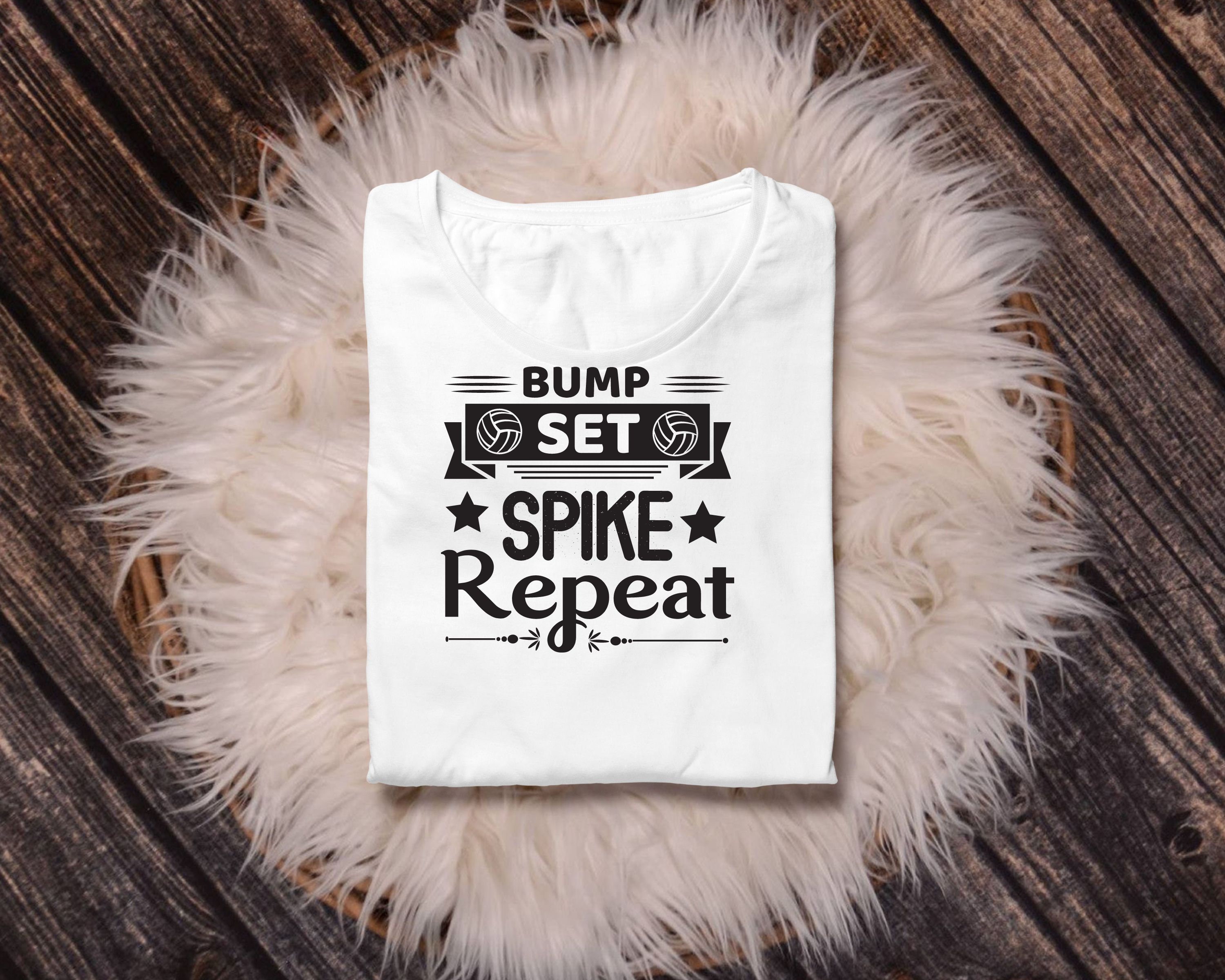 Bump Set Spike Repeat Svg Volleyball Shirt Volleyball Player - Etsy