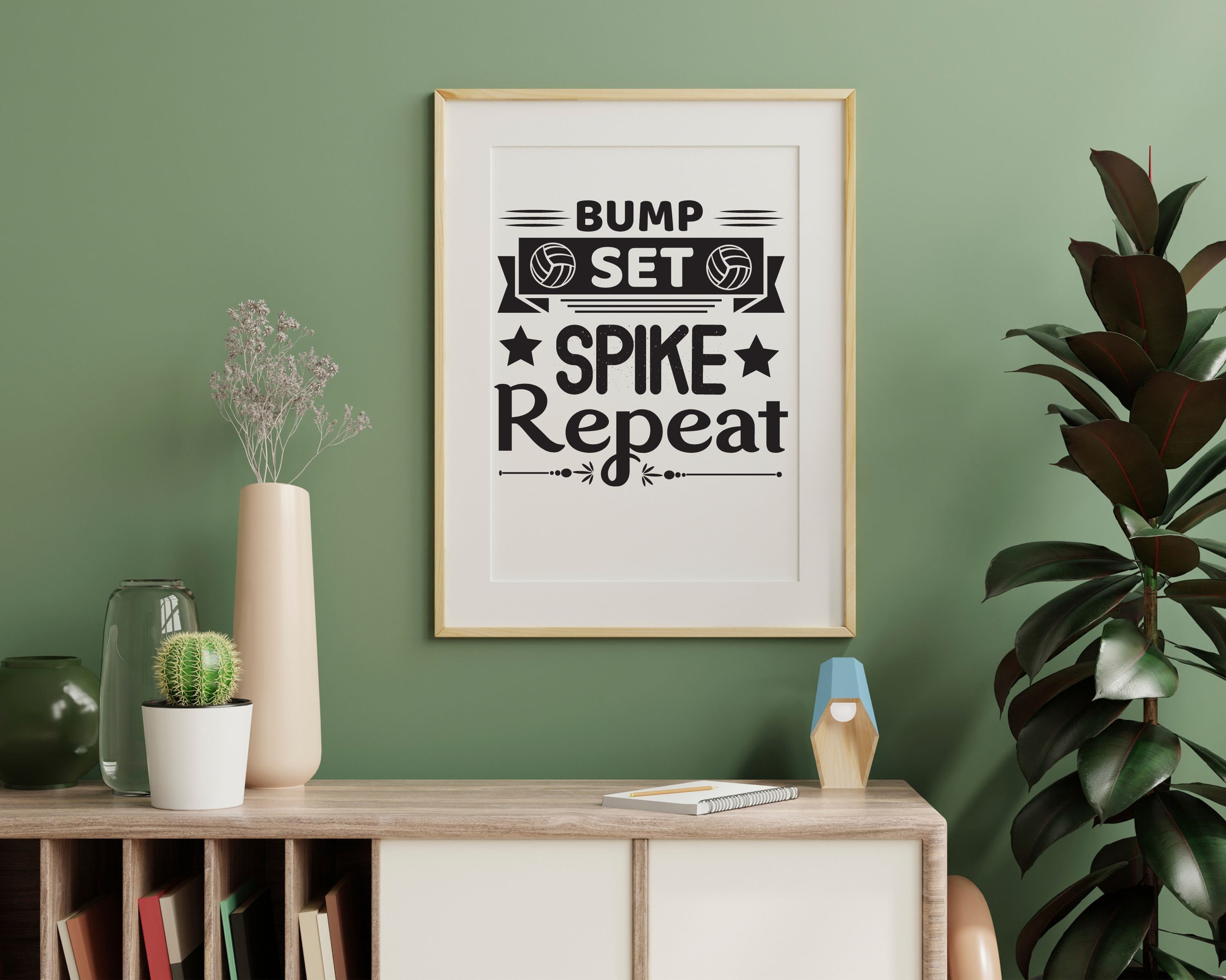 Bump Set Spike Repeat Svg Volleyball Shirt Volleyball Player - Etsy