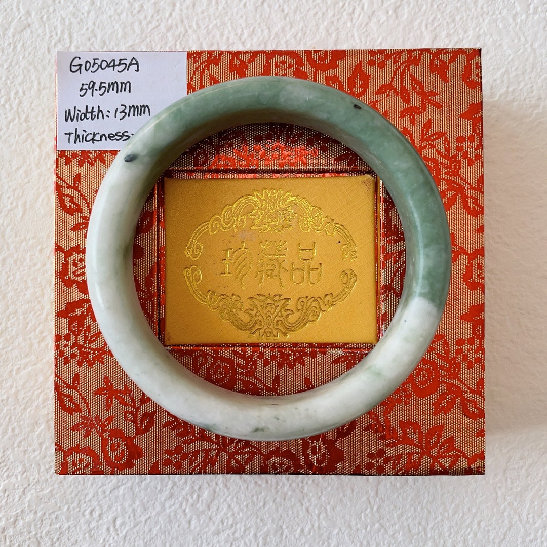 Jade Bangle 59mm Jade Bangle Natural Serpentine Authentic Grade A - Etsy