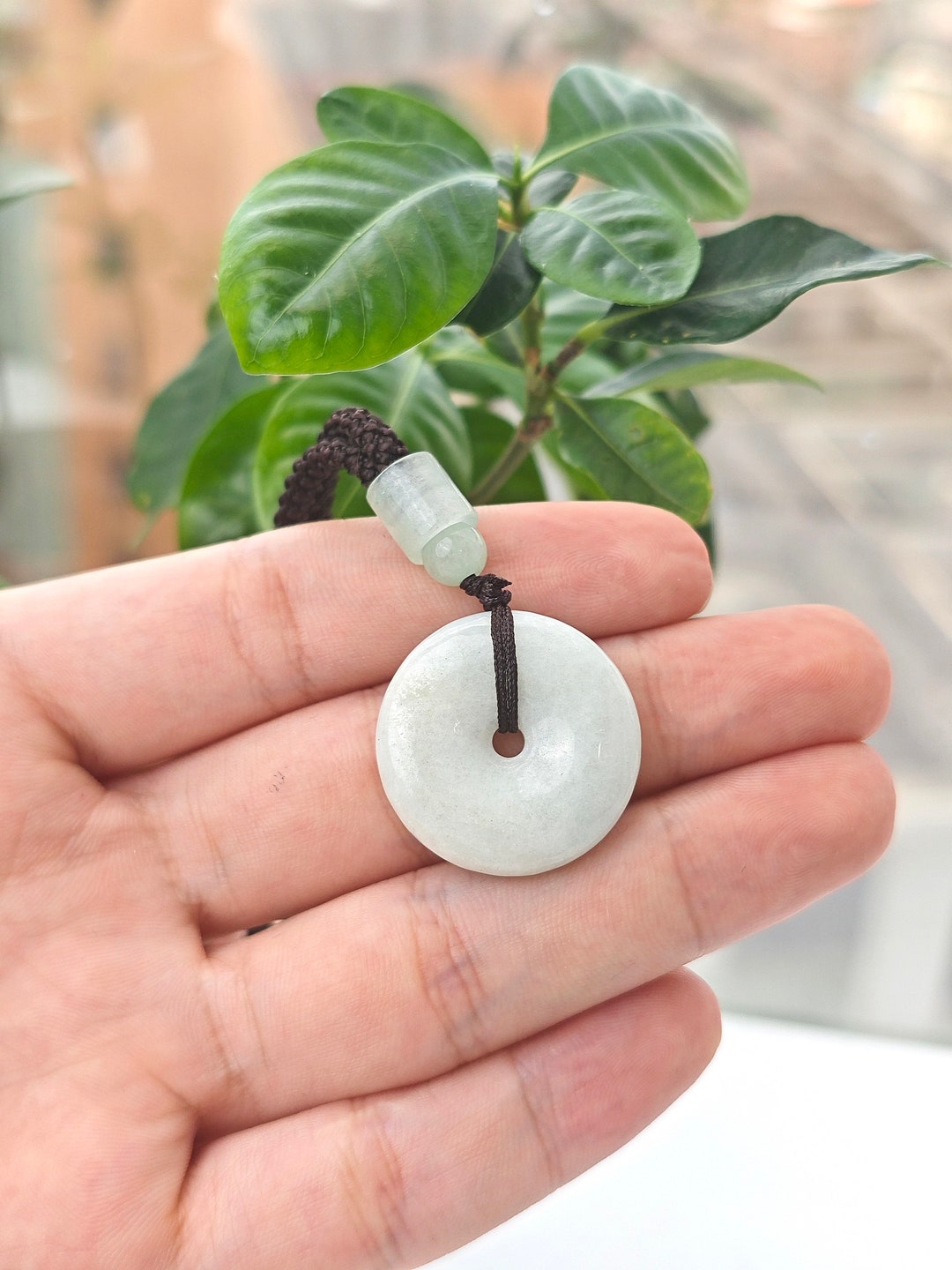 Authentic Burmese Donut Jadeite Jade Pendant Necklace Grade A - Etsy