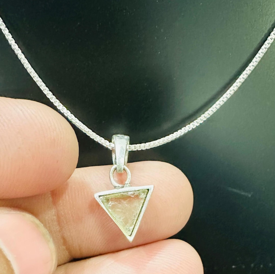 Libyan Desert Glass Pendant Silver Jewelry Libyan Glass Pendant, Real ...