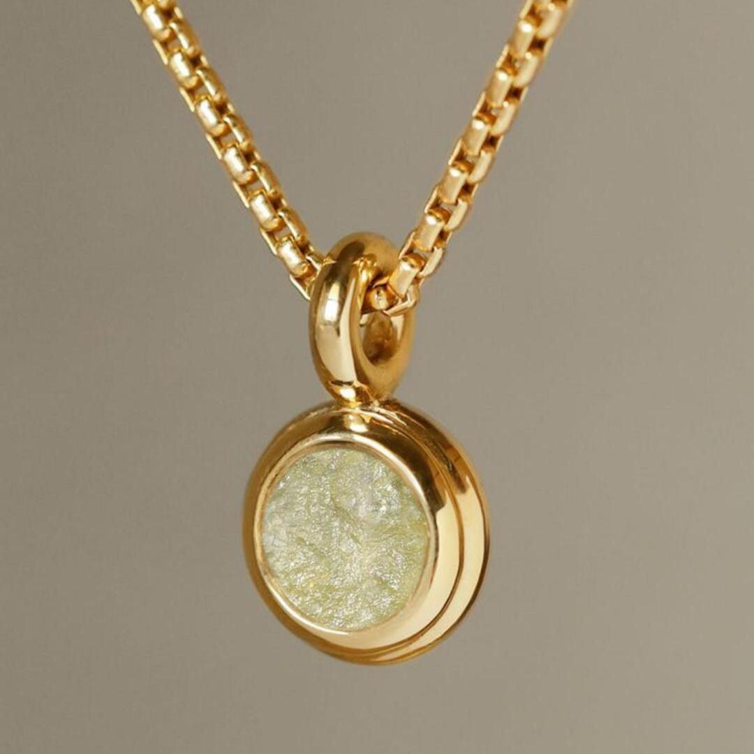 Libyan Desert Glass Round Pendant Silver Jewelry Libyan Glass Necklace ...