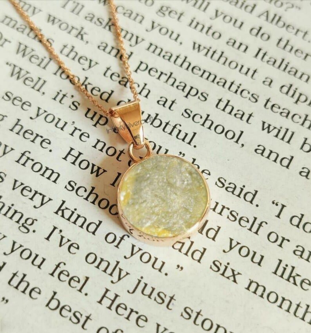 Libyan Desert Glass Round Pendant Silver Jewelry Libyan Glass Necklace ...