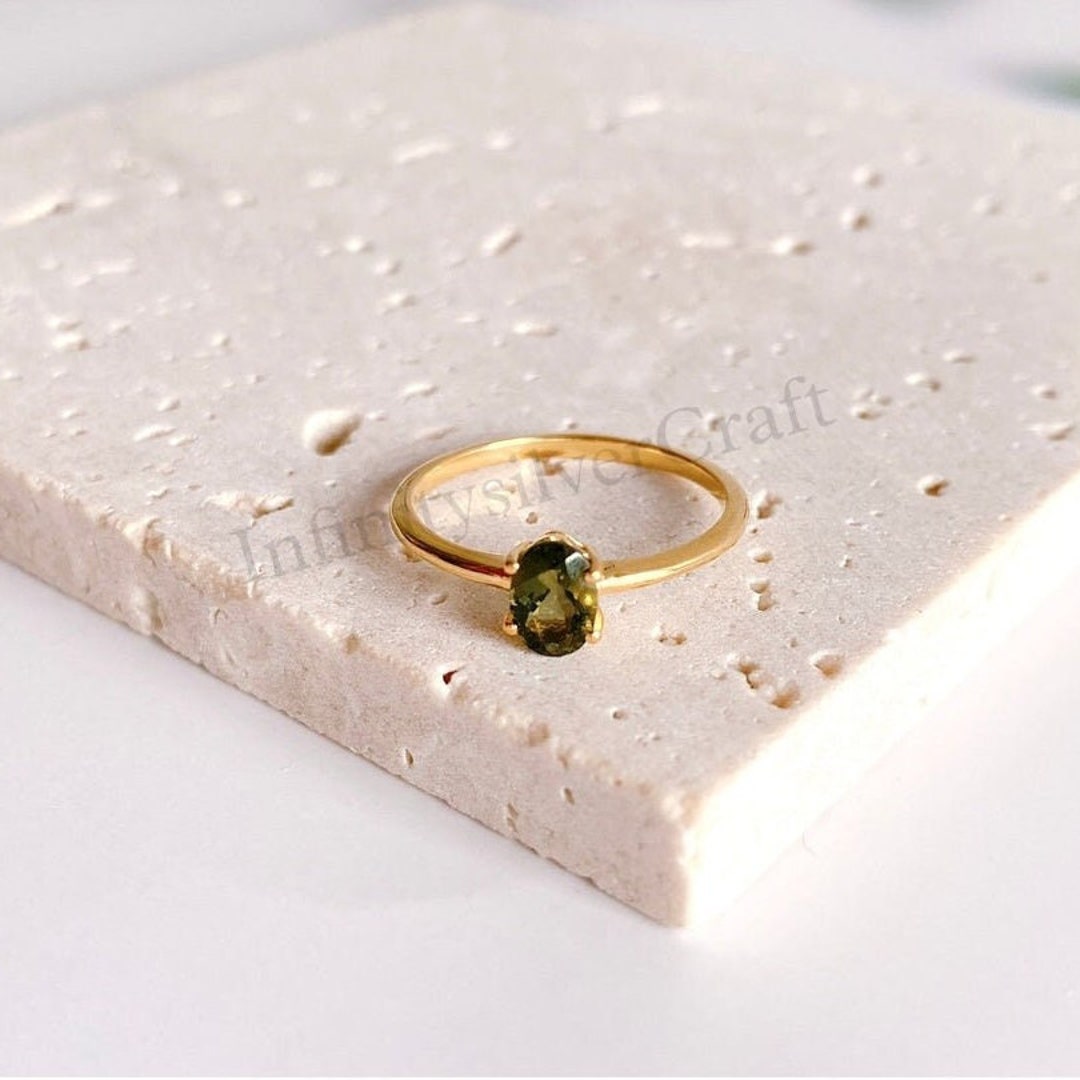 Natural Cut Stone Moldavite Ring ,raw Moldavite,moldavite Sterling ...