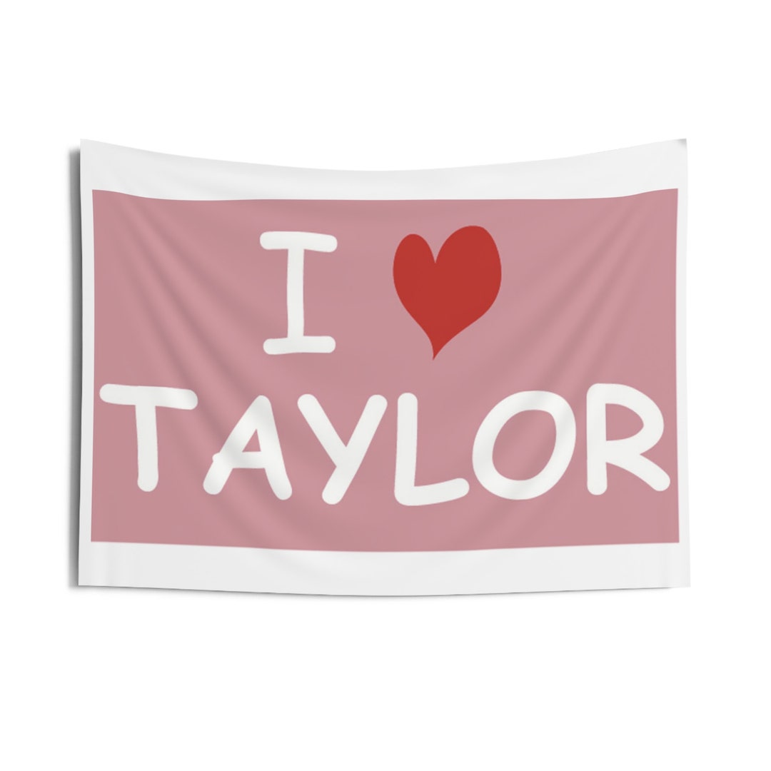 Taylor Swift Pink I HEART TAYLOR Flag Funny Meme College Dorm Room ...