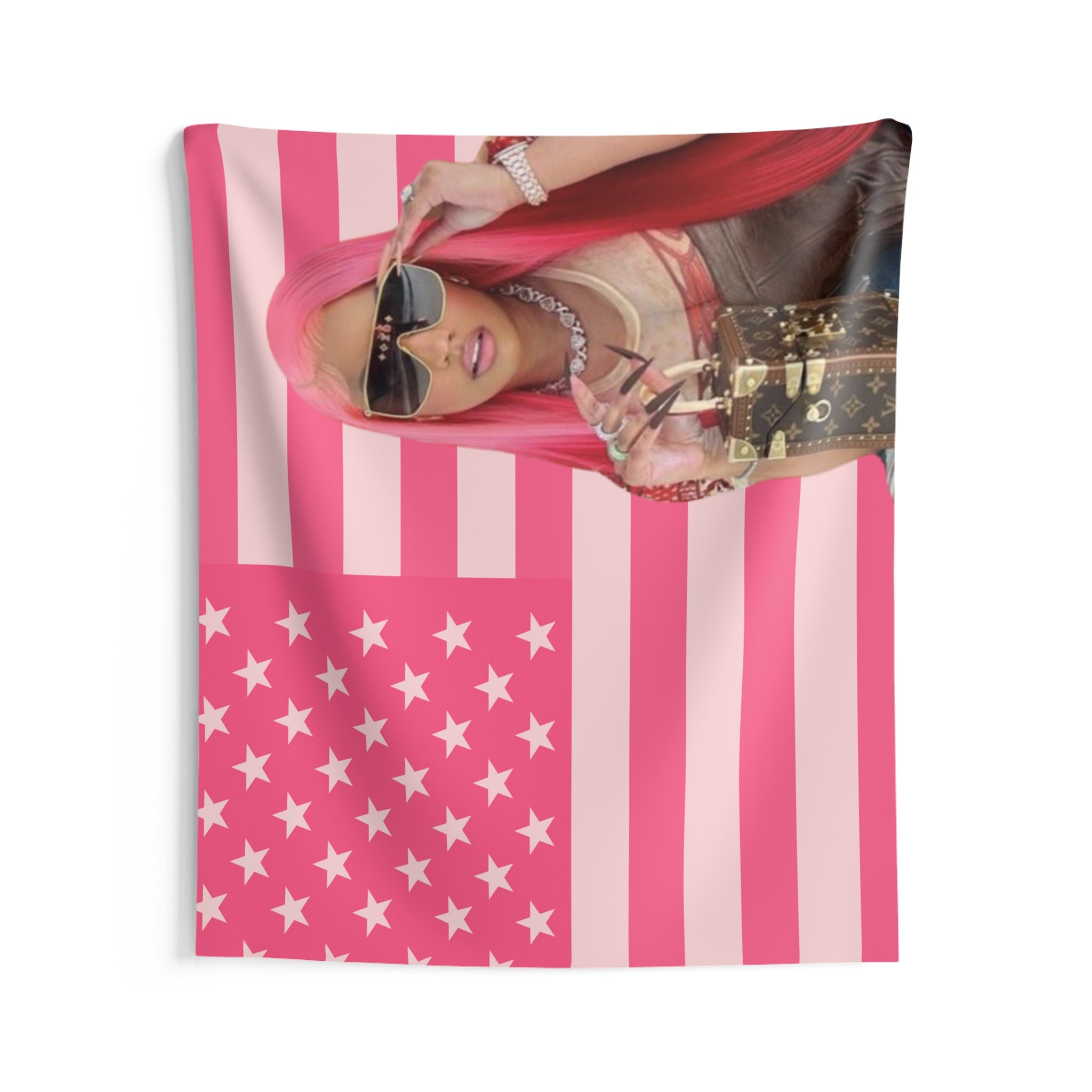 Nicki Minaj Pink American Flag Funny Meme Wall Tapestries College Dorm ...