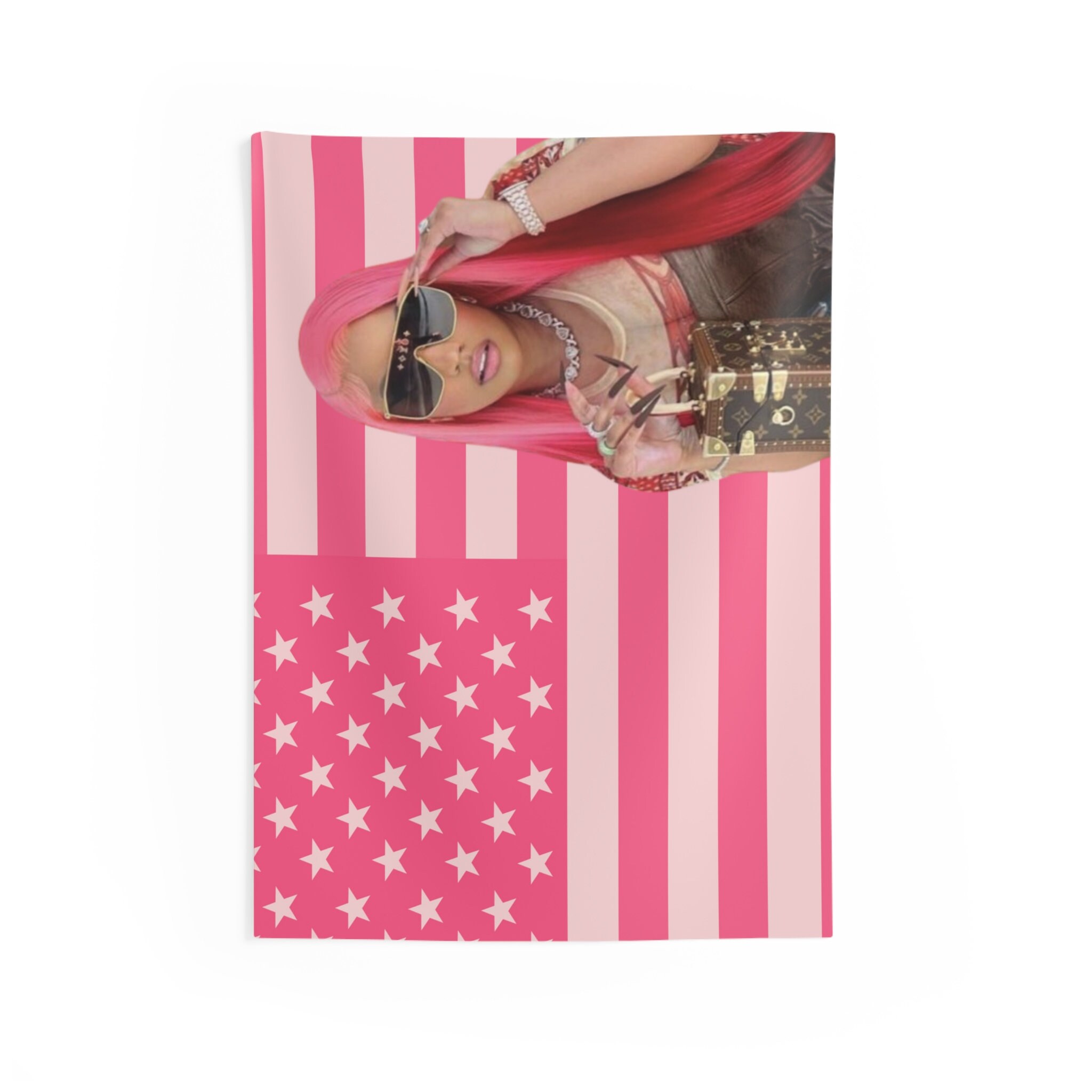 Nicki Minaj Pink American Flag Funny Meme Wall Tapestries College Dorm ...
