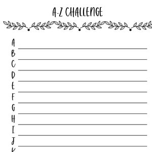 A-Z Reading Challenge - Book Journal - Reading Journal - Etsy