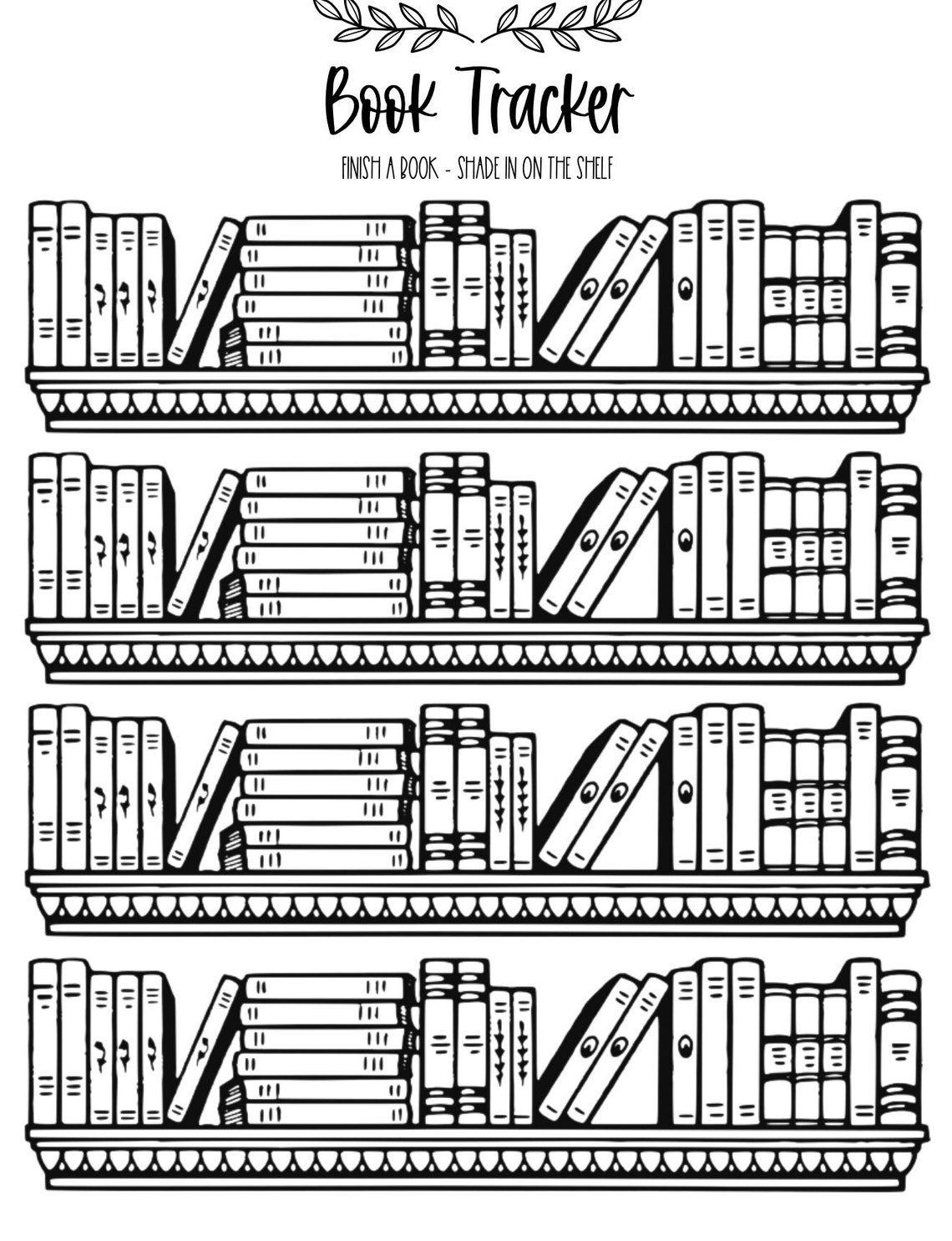 Book Tracker Book Journal Reading Journal - Etsy
