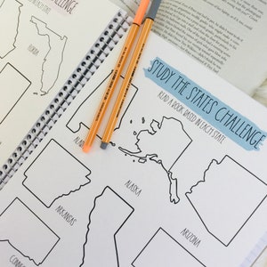 50 States Reading Challenge - Book Journal - Reading Journal - Etsy