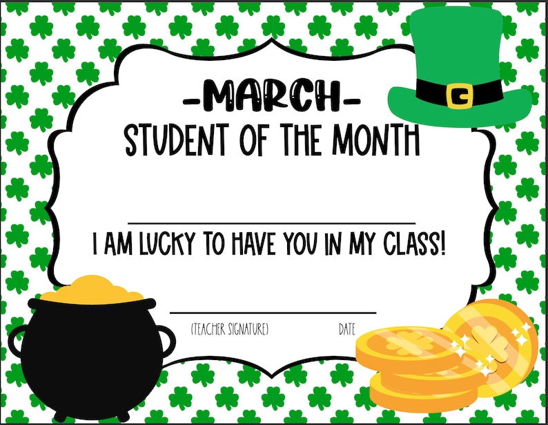 Student of the Month Awards - Etsy