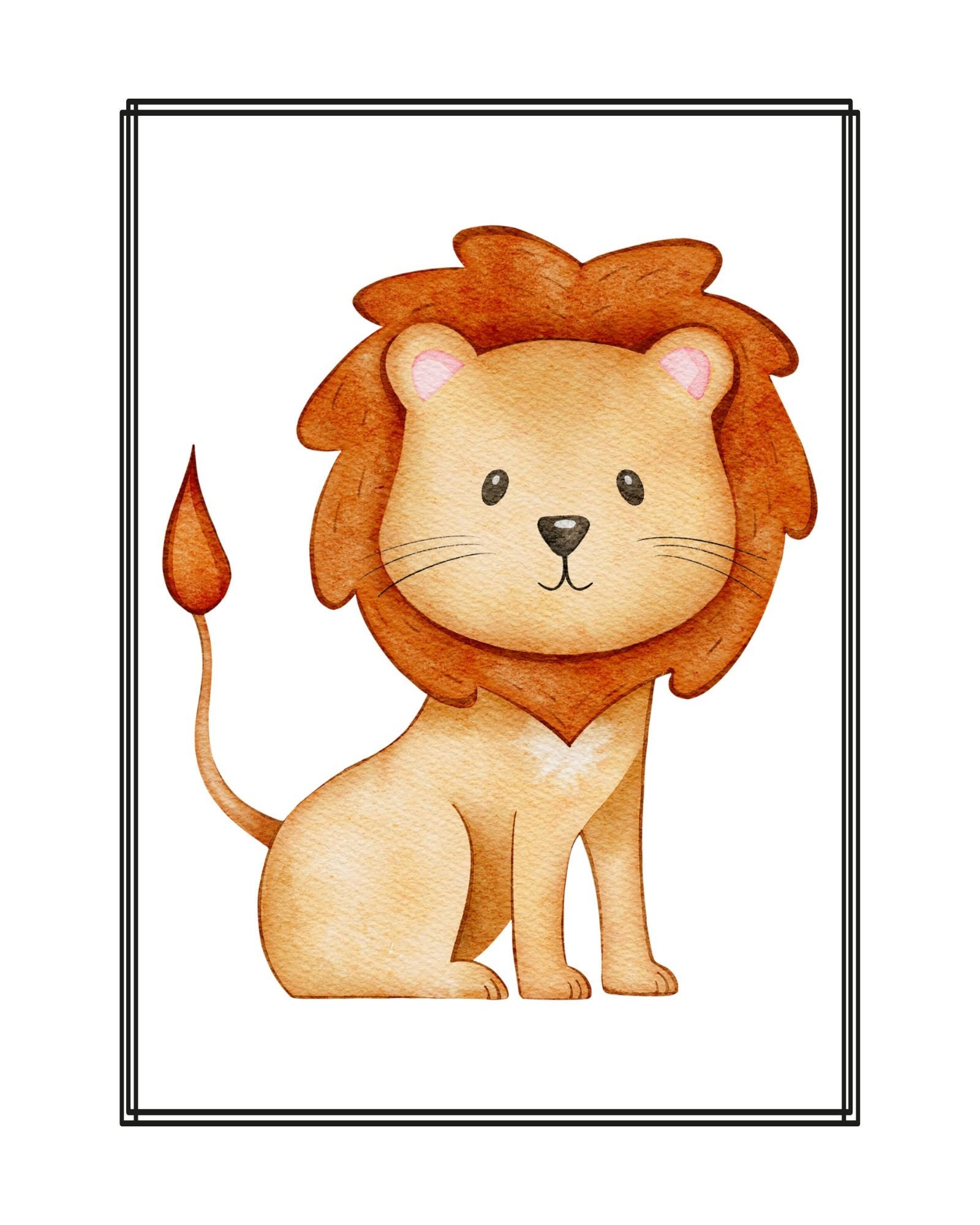Lion Nursery Poster - Etsy