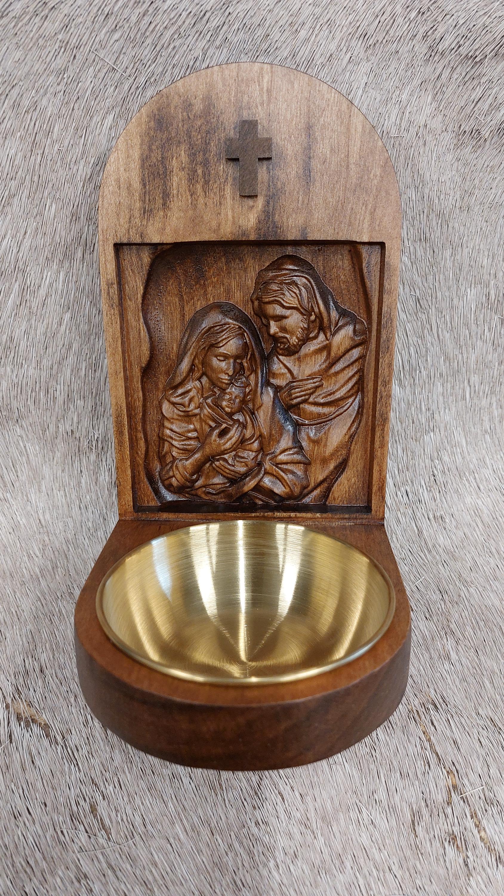 Catholic Holy Water Font- Holy Family - Etsy