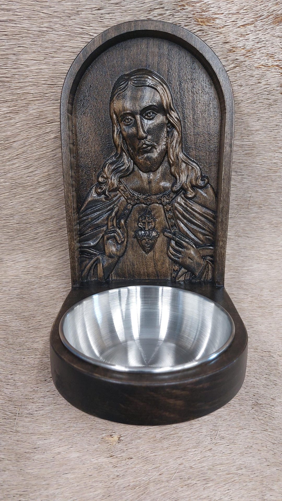 Catholic Holy Water Font- Jesus' Blessing - Etsy