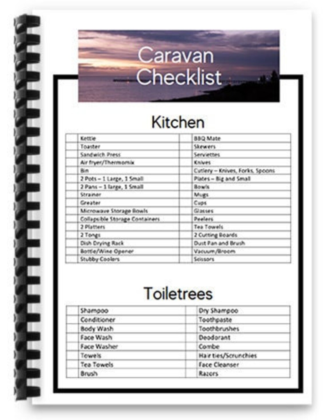 Caravan Checklist - Etsy Australia